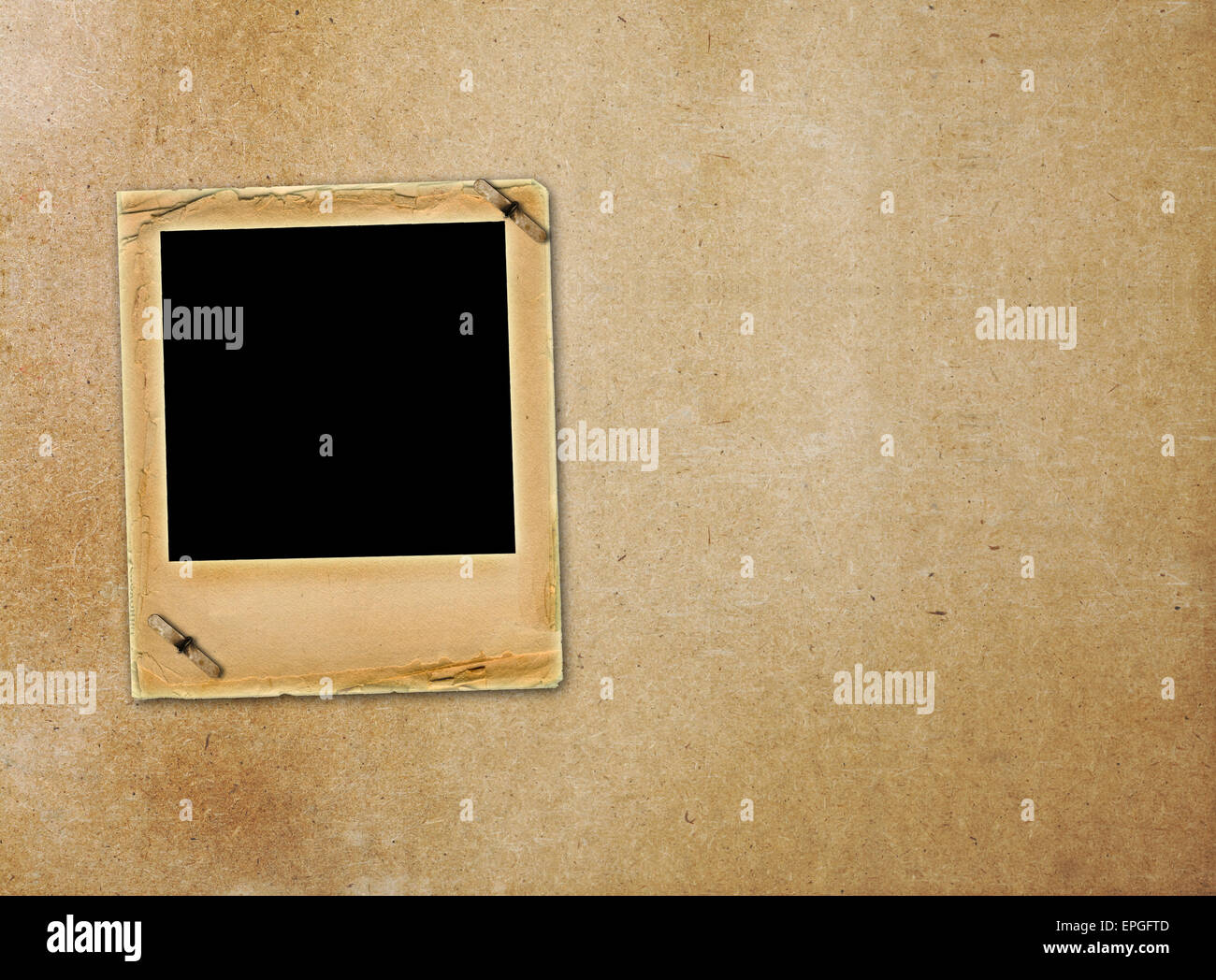 Old paper slides for photos on rusty abstract background Stock Photo ...