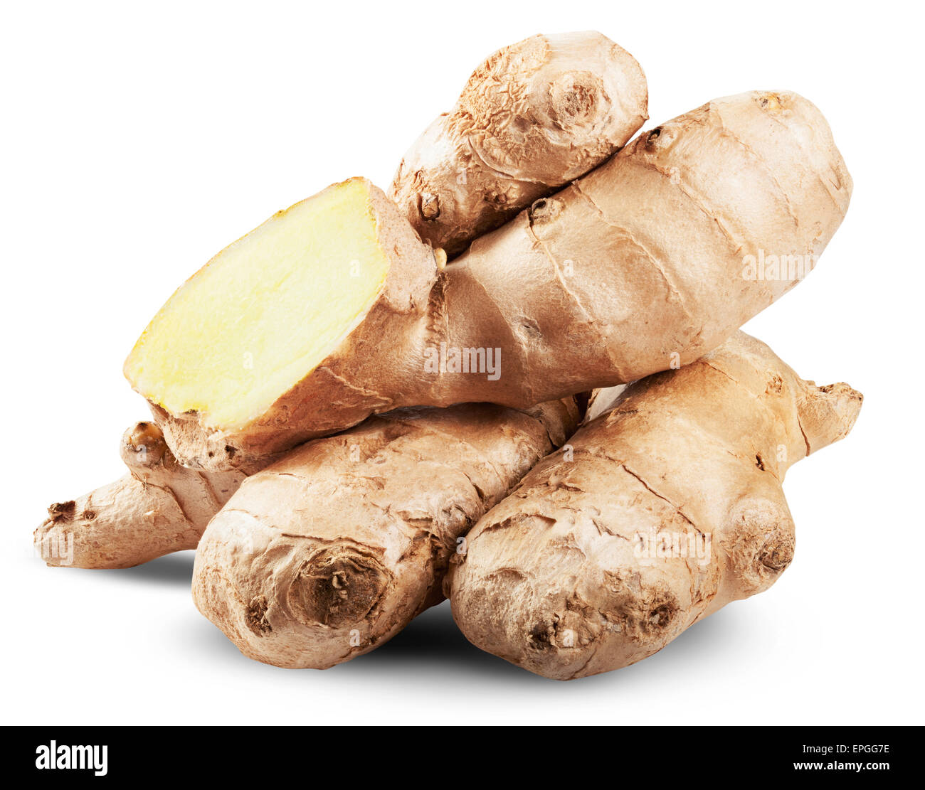 Fresh ginger slices Stock Photo - Alamy