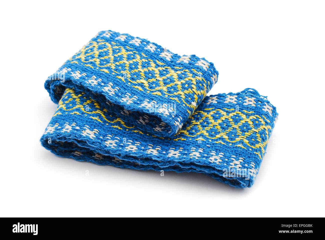 blue traditional belt on white Stock Photo - Alamy