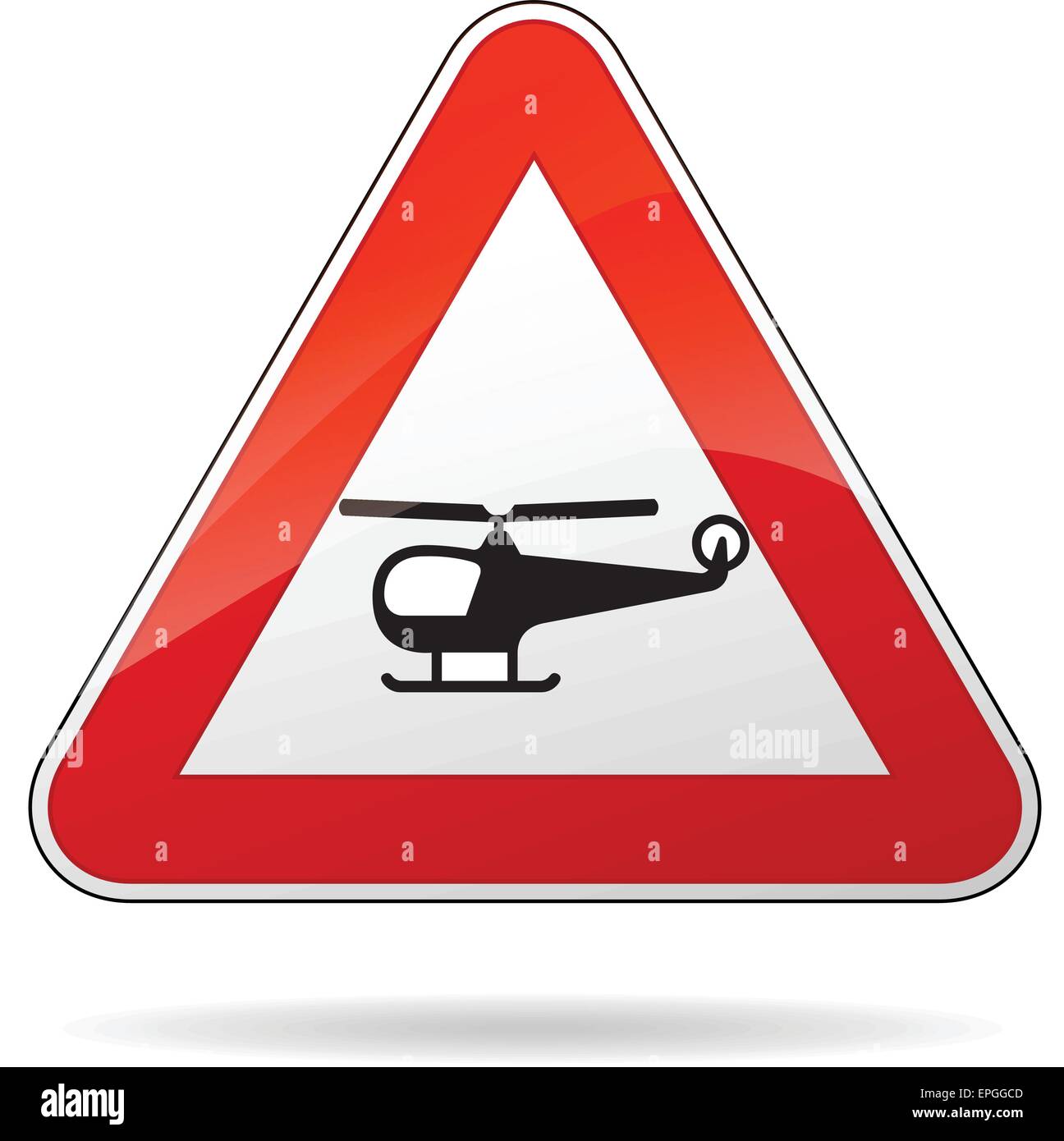 Helicopter caution Stock Vector Images - Alamy