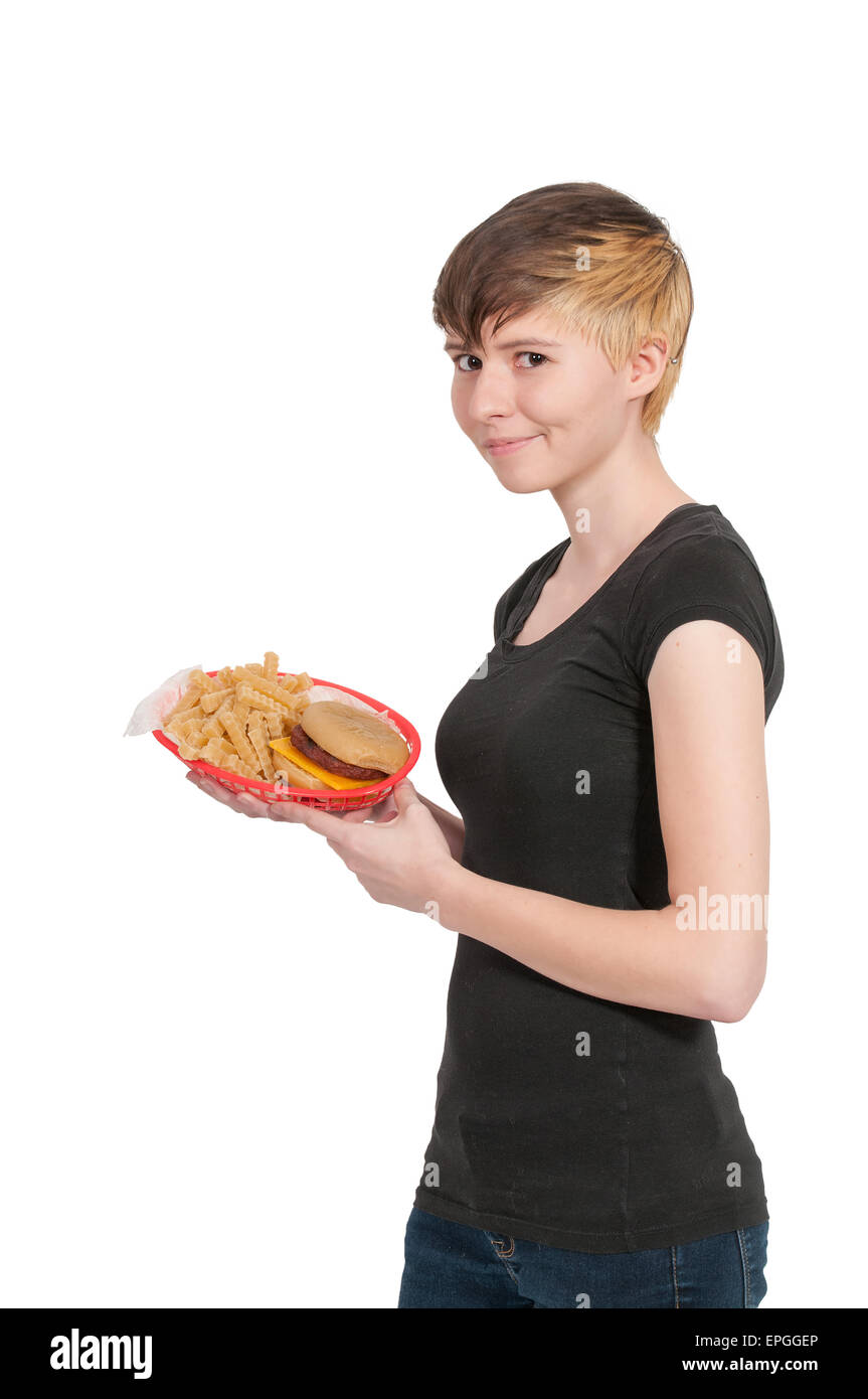 Waitress in fast food restaurant hi-res stock photography and images ...