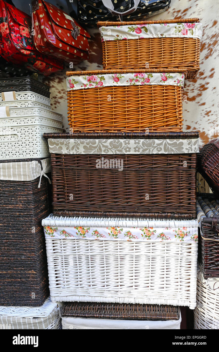 Rattan baskets hi-res stock photography and images - Alamy