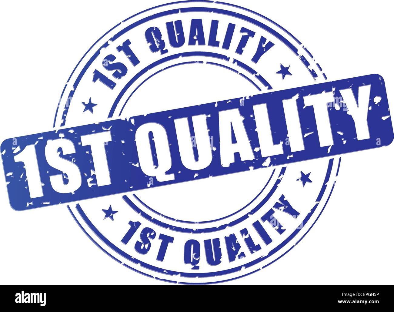 illustration of first quality blue stamp design icon Stock Vector Image ...