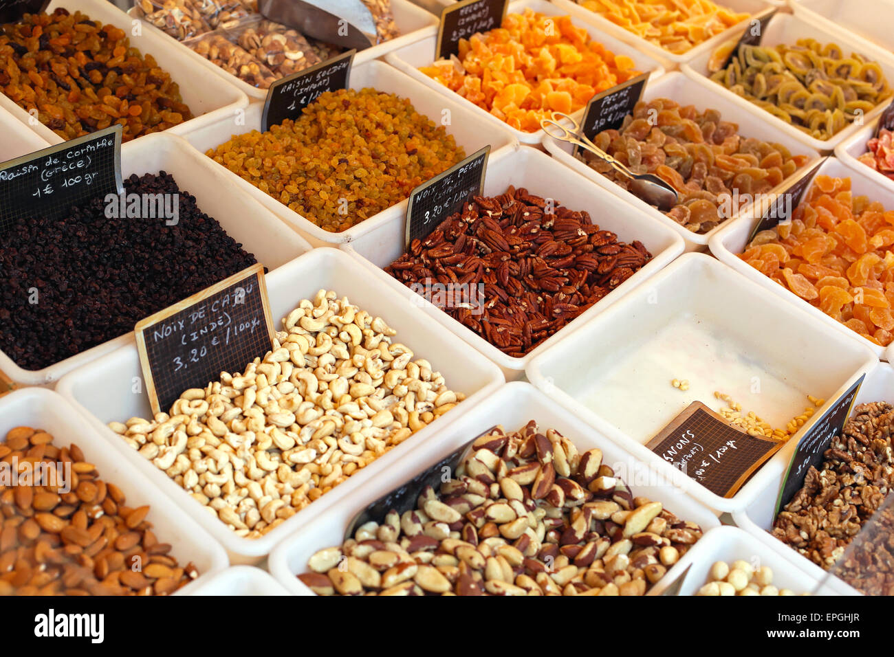 Nuts and fruits Stock Photo - Alamy