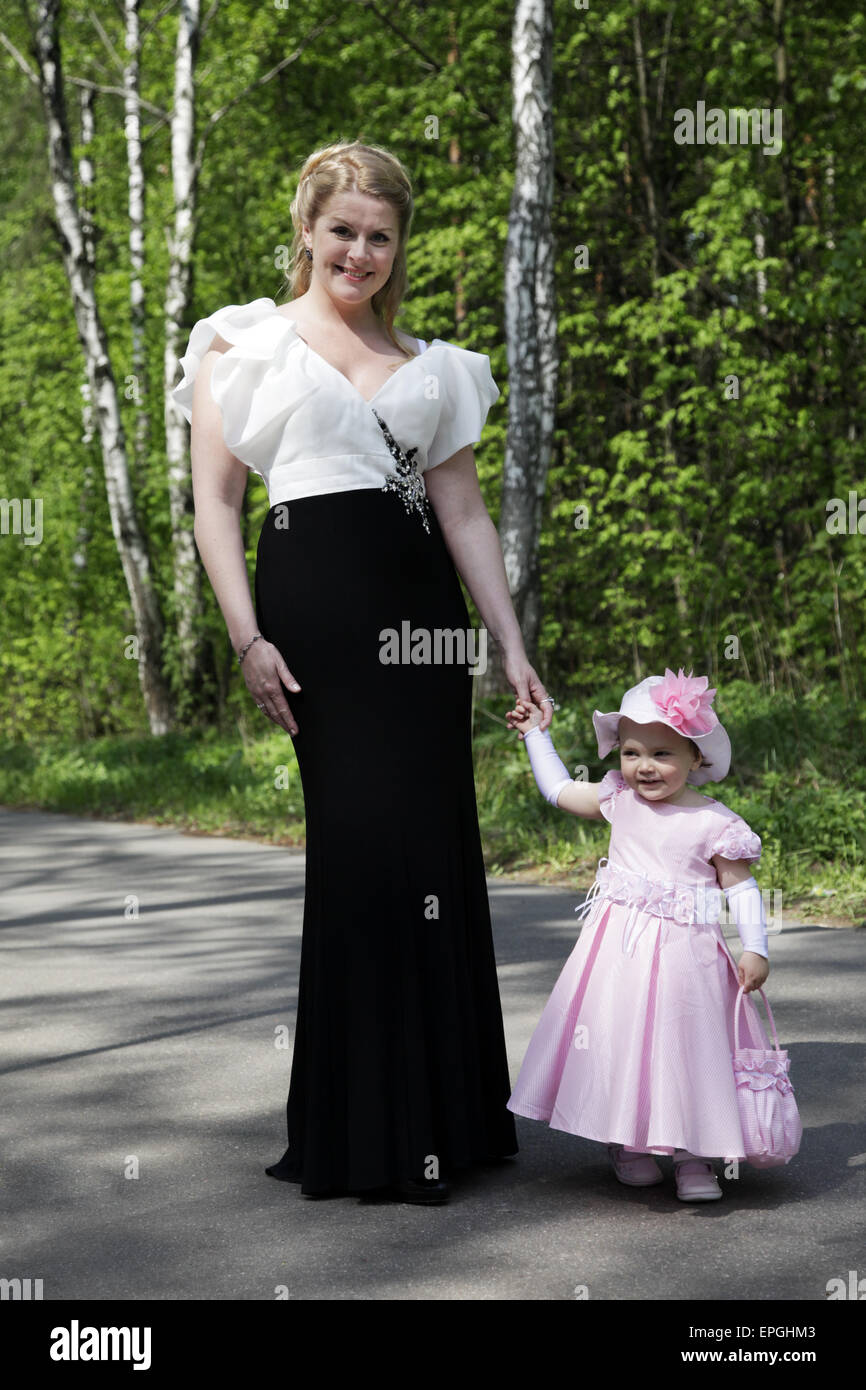 Mather with daughter Stock Photo - Alamy
