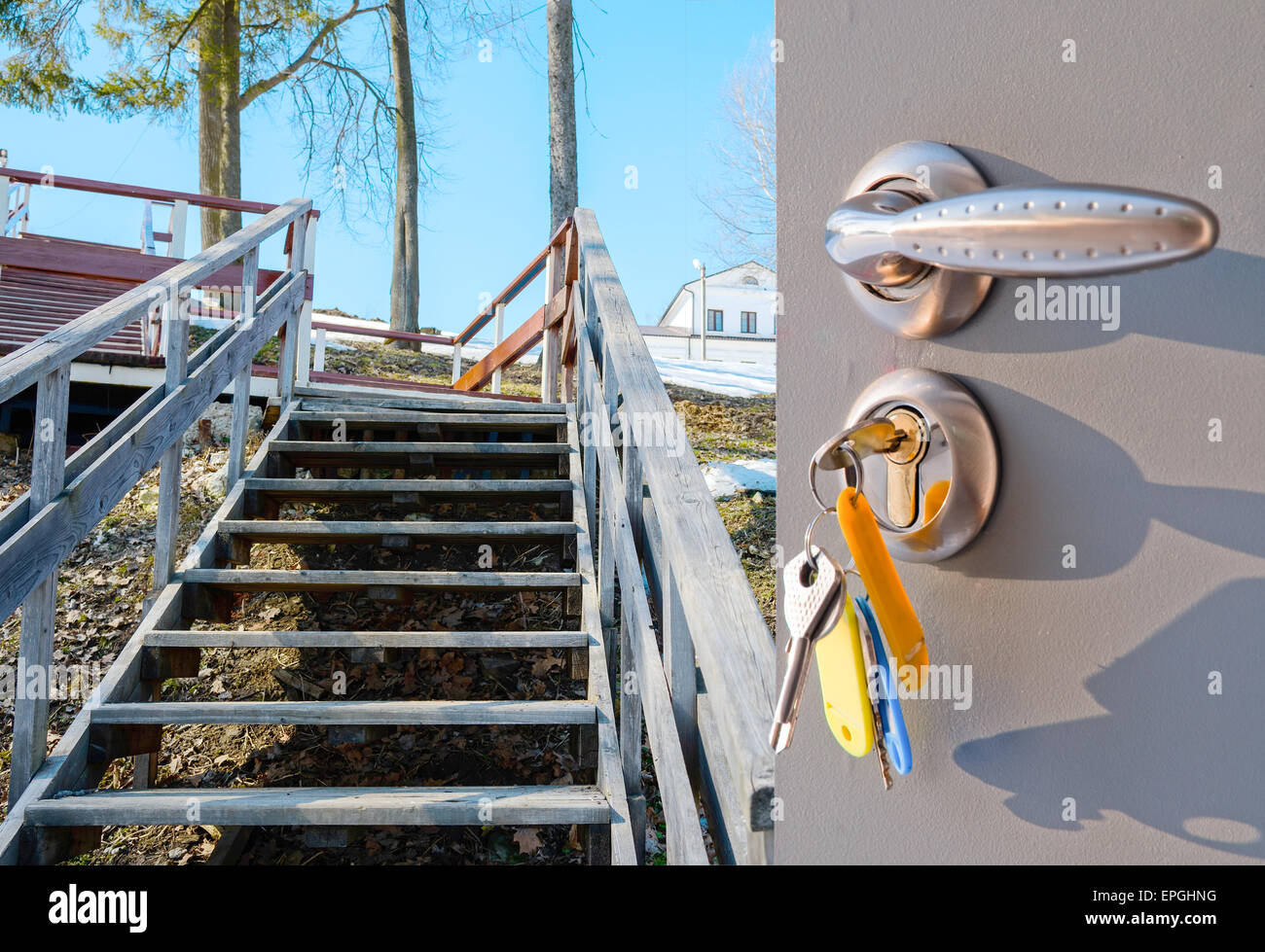 Door and ladder hi-res stock photography and images - Alamy