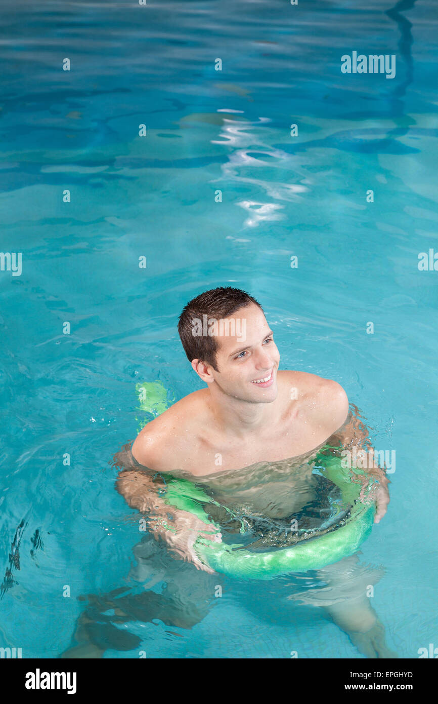 Old man swimming floating in hi-res stock photography and images - Alamy