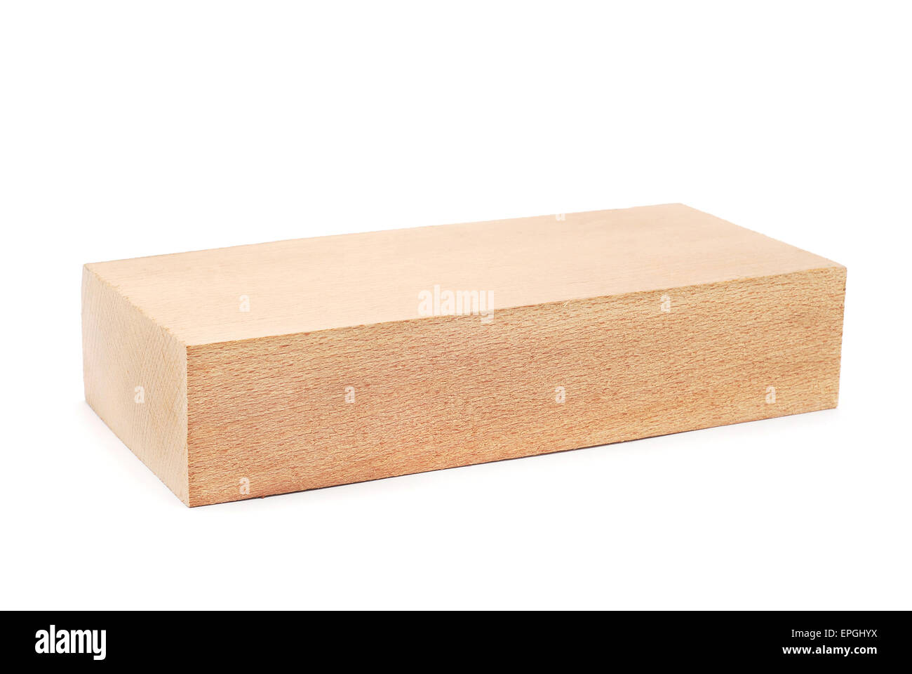 wooden block on white background Stock Photo - Alamy