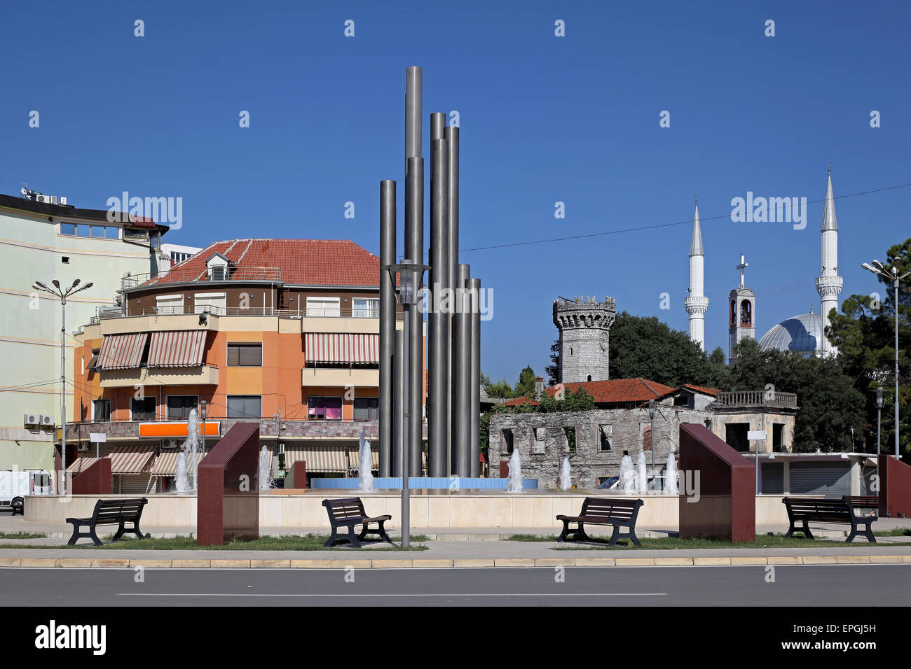 Democracy Square Shkoder Stock Photo - Alamy