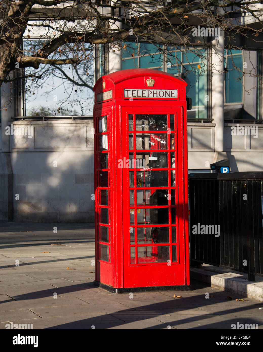 Famous London booth on street Stock Photo - Alamy