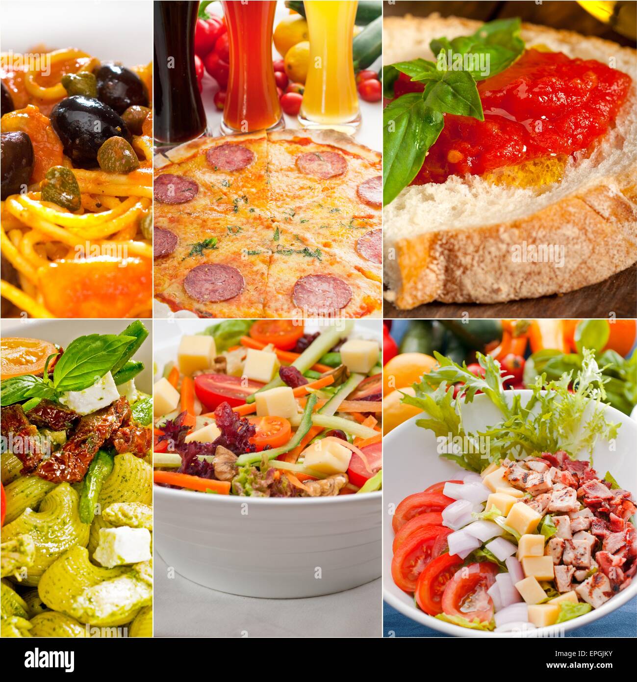 healthy Vegetarian vegan food collage Stock Photo - Alamy