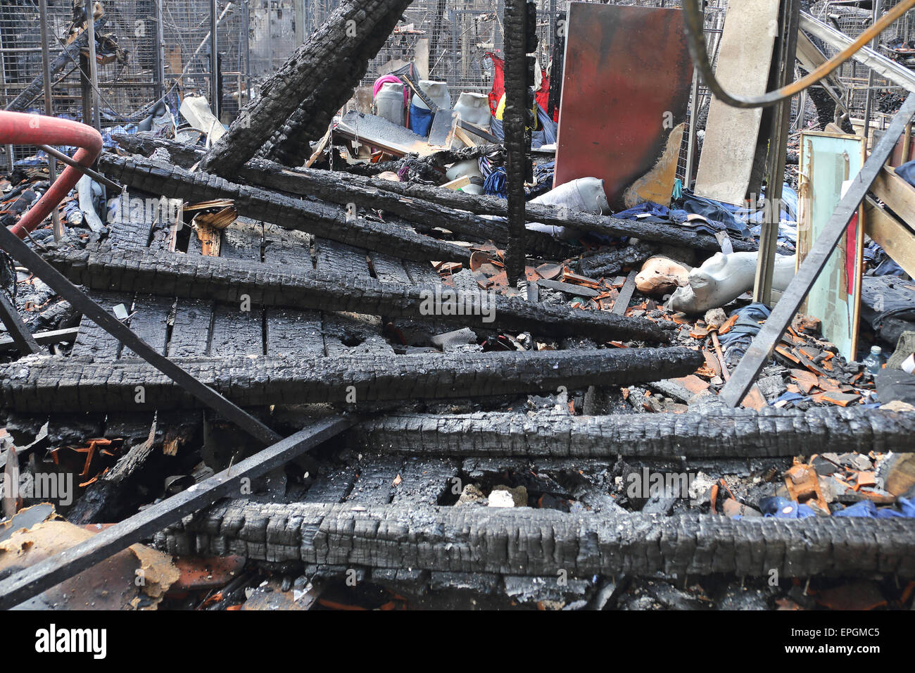 Fire in factory Stock Photo - Alamy