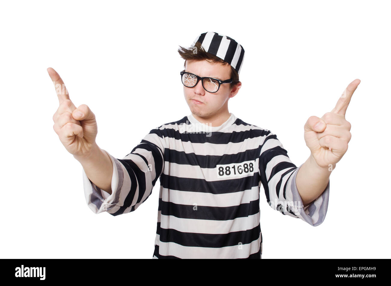 Funny prison inmate in concept Stock Photo - Alamy