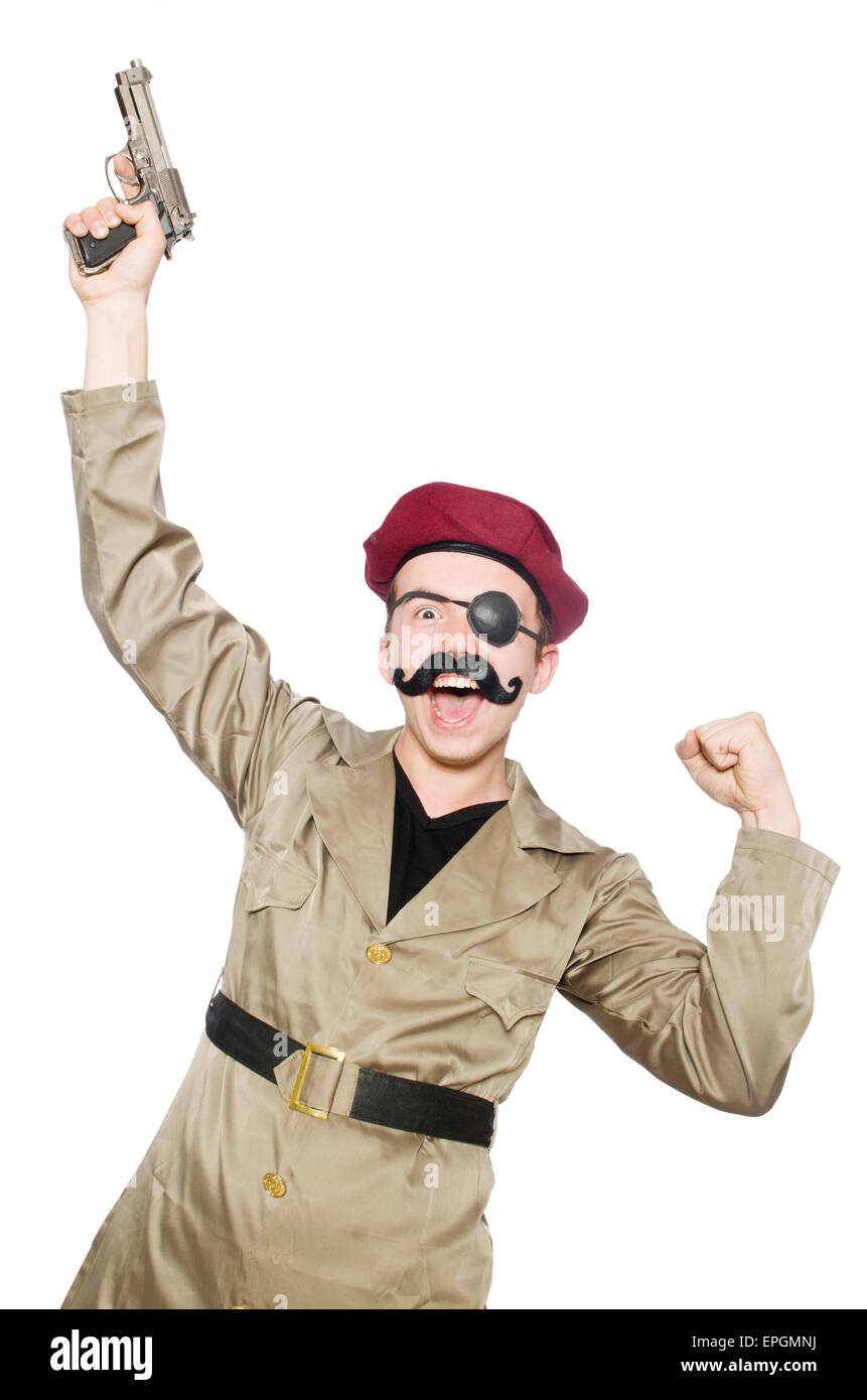 Funny soldier in military concept Stock Photo - Alamy