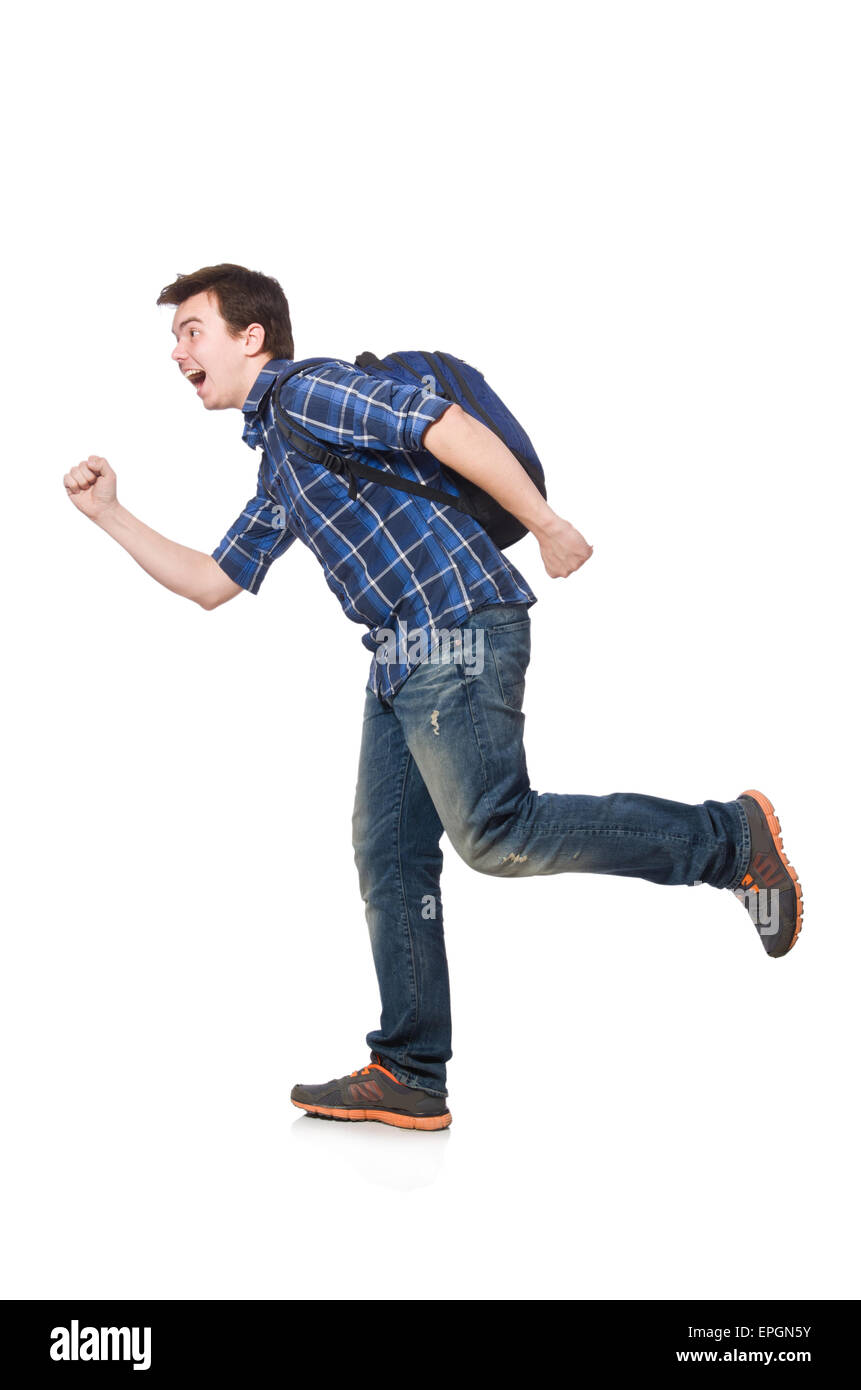 Male high school student running hi-res stock photography and images ...