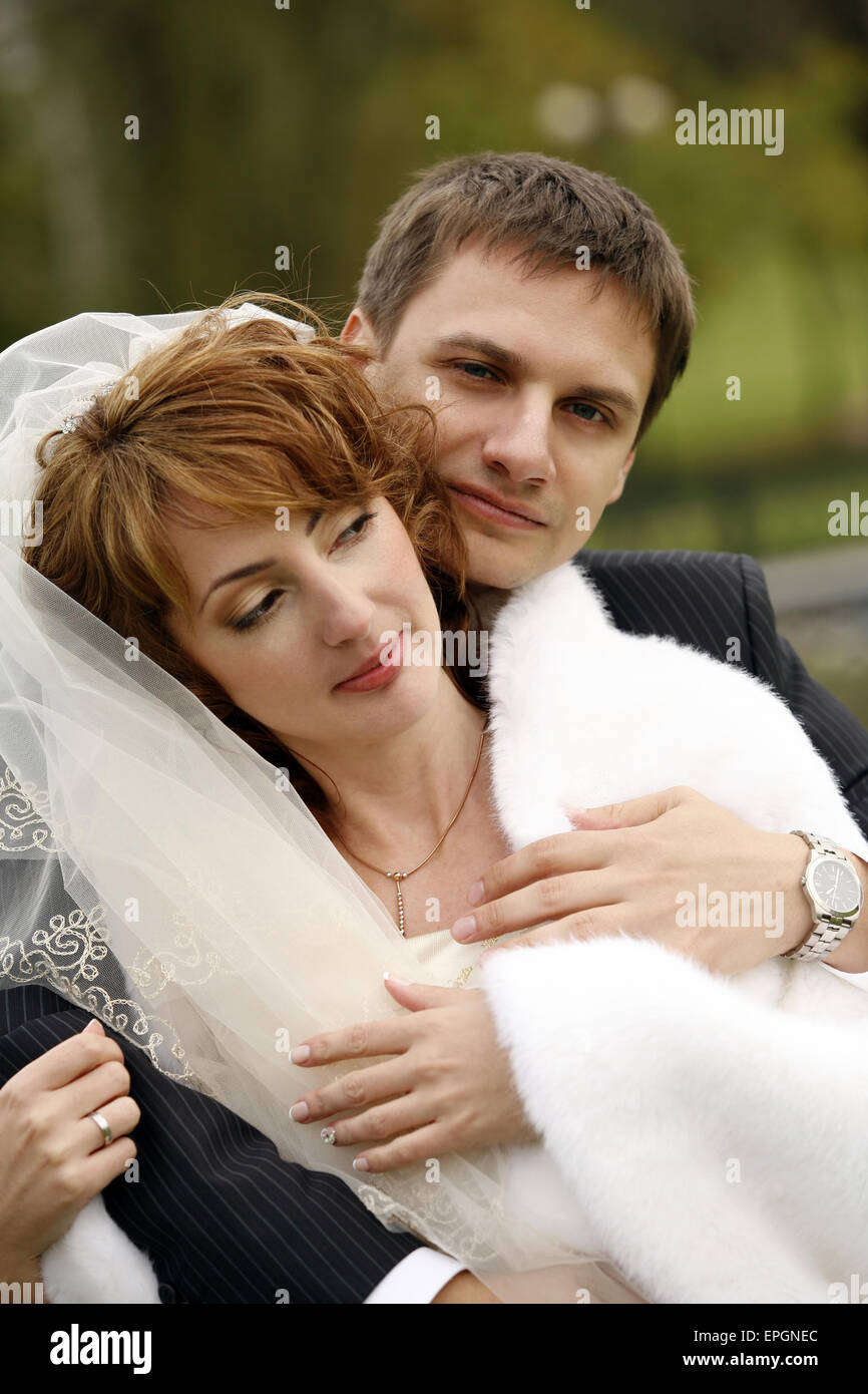 Newly married pair Stock Photo - Alamy