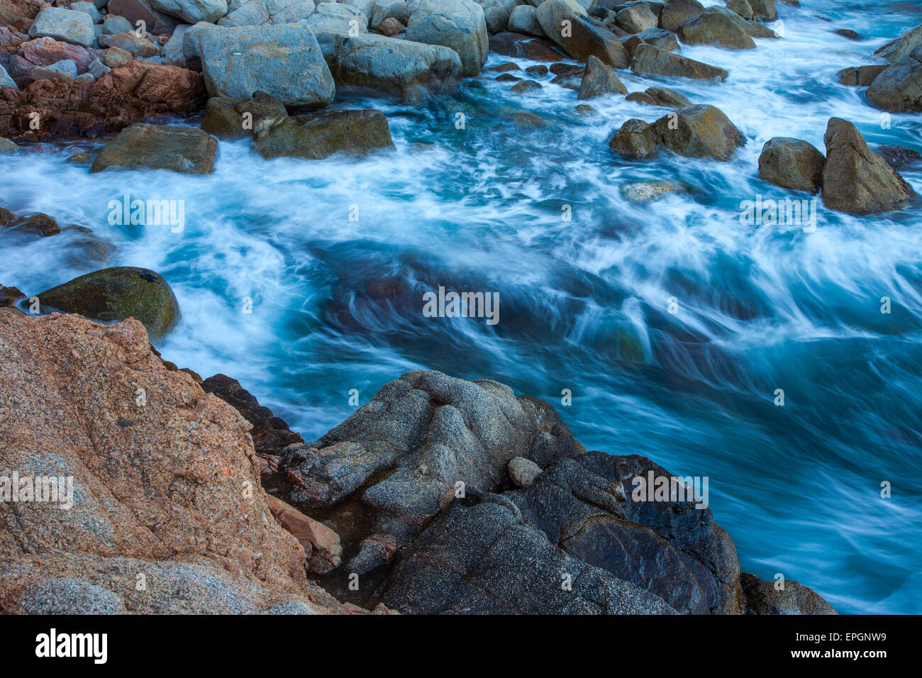 waves of the sea and coastal rocks, surf Stock Photo - Alamy