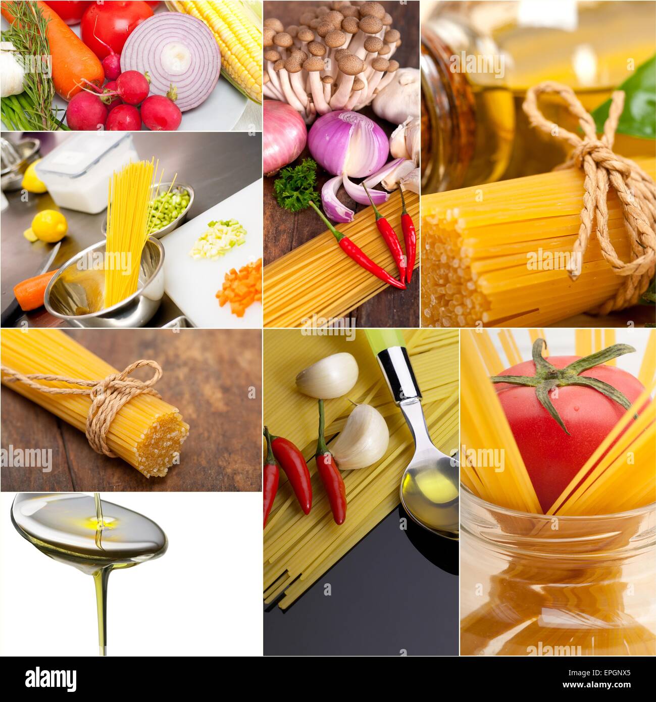 healthy Vegetarian vegan food collage Stock Photo - Alamy