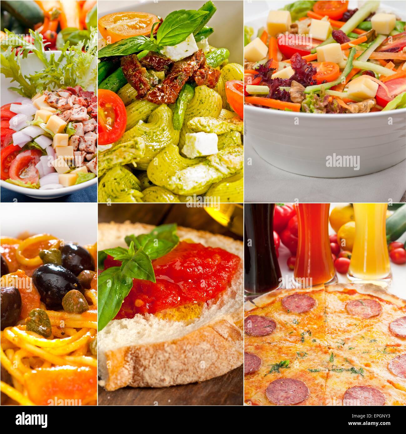 healthy Vegetarian vegan food collage Stock Photo - Alamy
