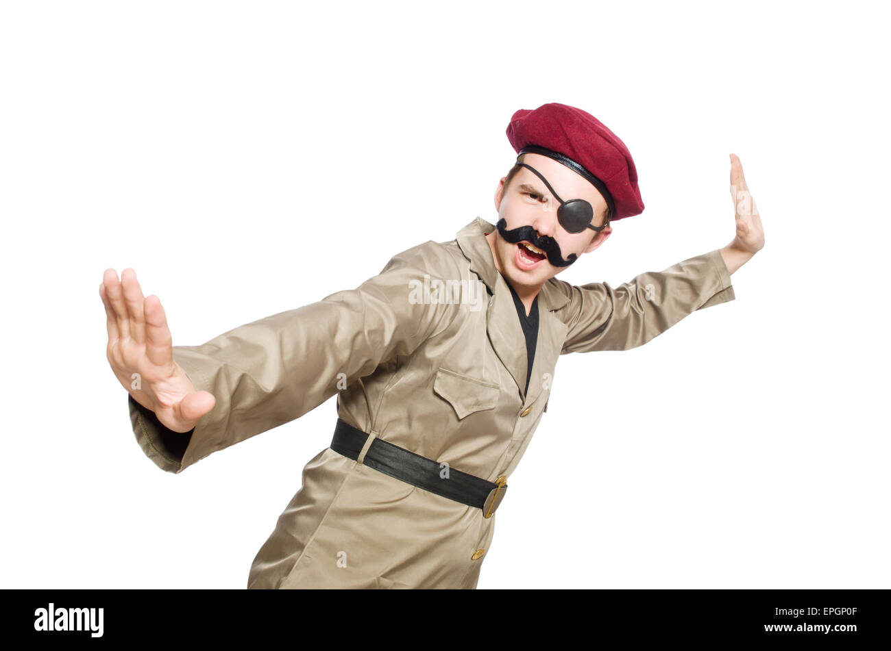 Funny soldier in military concept Stock Photo - Alamy