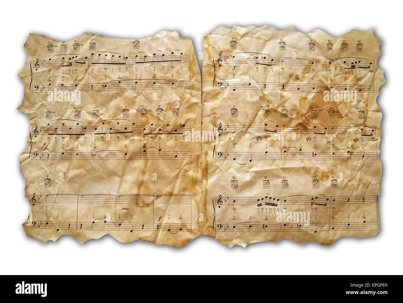 Music notes border musical background Cut Out Stock Images & Pictures ...