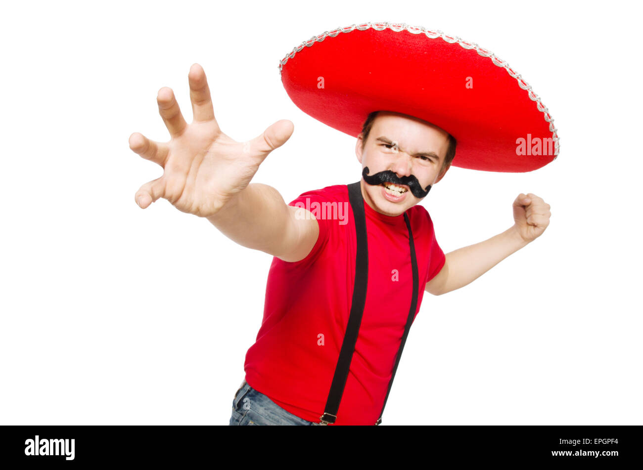 Funny mexican isolated on the white Stock Photo - Alamy