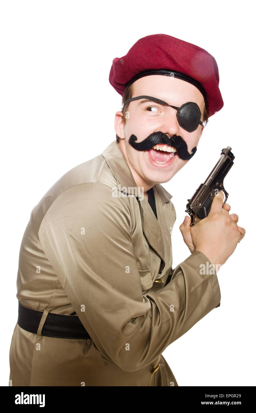 Funny soldier in military concept Stock Photo - Alamy