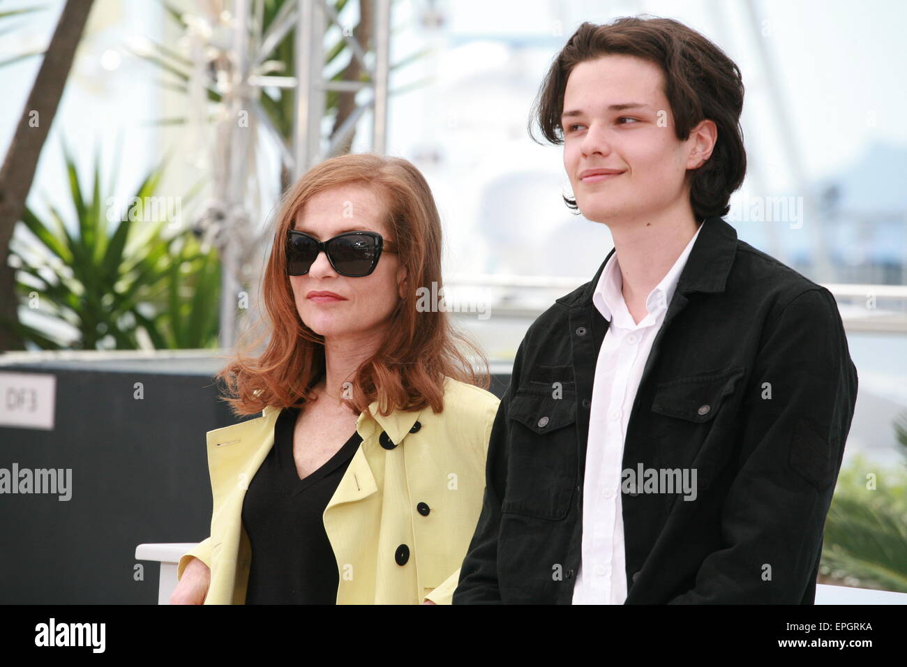 Cannes, France. 17th May, 2015. Actress Isabelle Huppert and actor ...