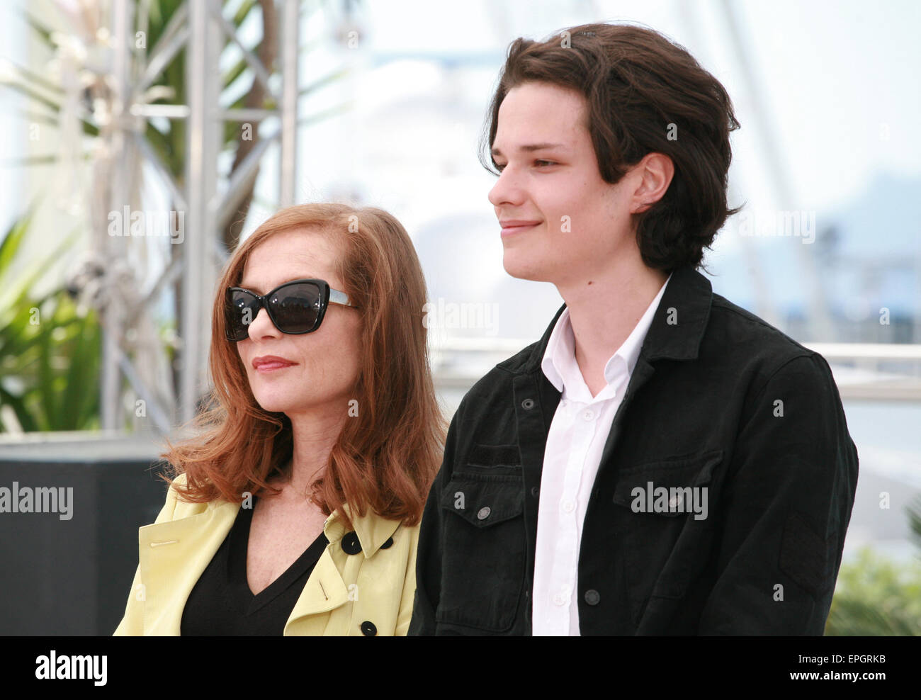Cannes, France. 17th May, 2015. Actress Isabelle Huppert and actor ...