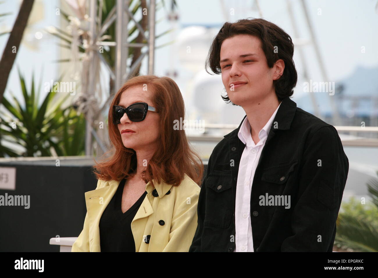 Cannes, France. 17th May, 2015. Actress Isabelle Huppert and actor ...