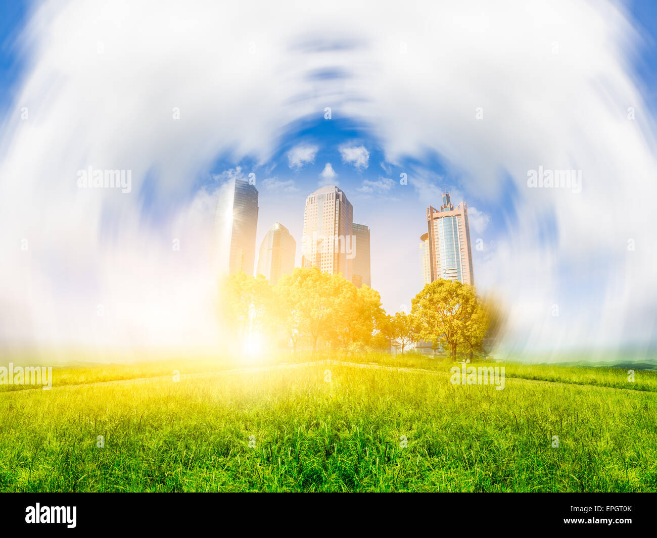 Green city design hi-res stock photography and images - Alamy