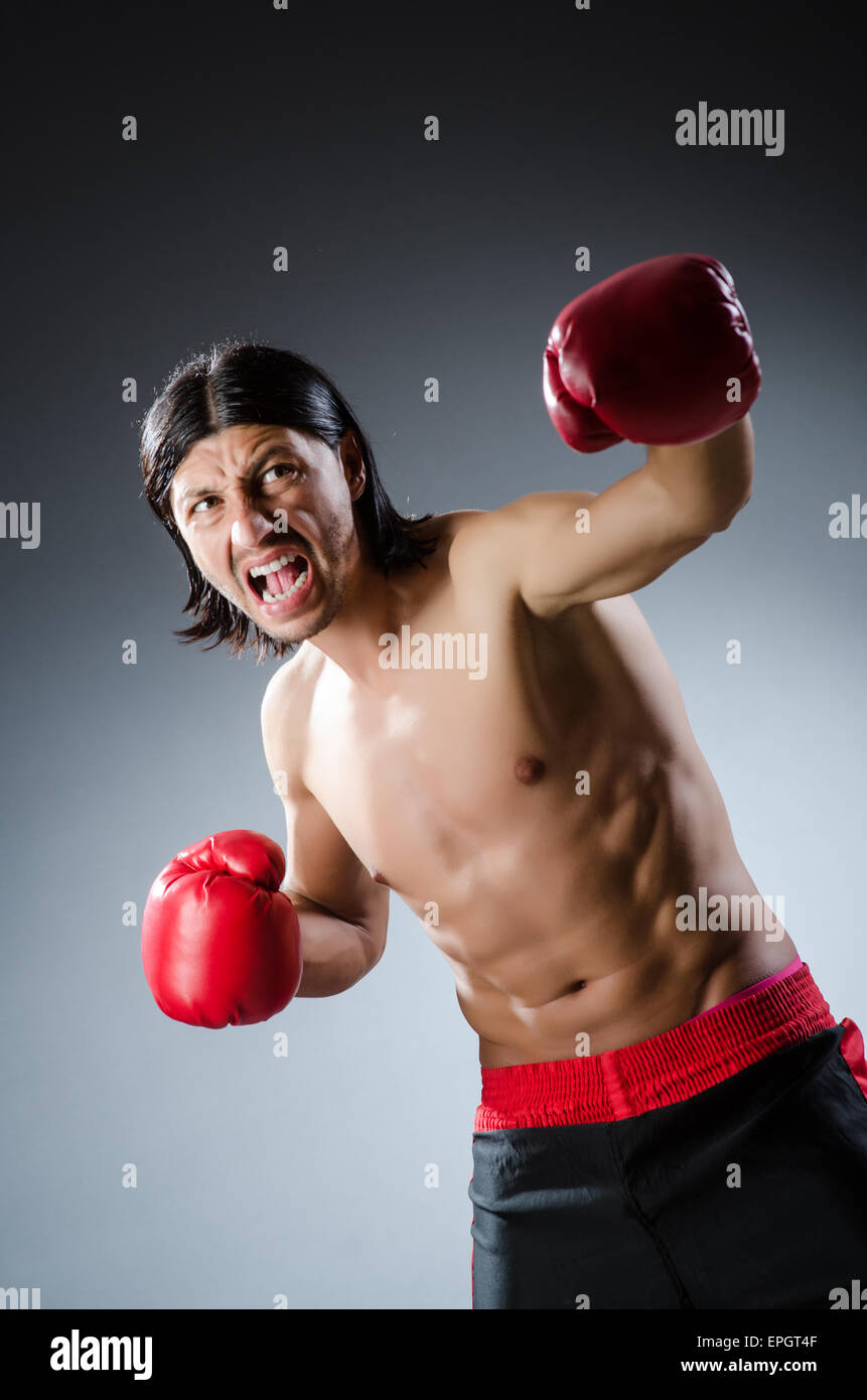 Martial arts fighter at the training Stock Photo - Alamy