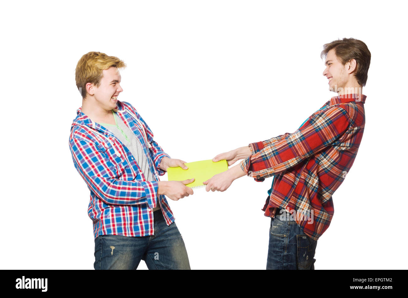 Young student isolated on white Stock Photo - Alamy