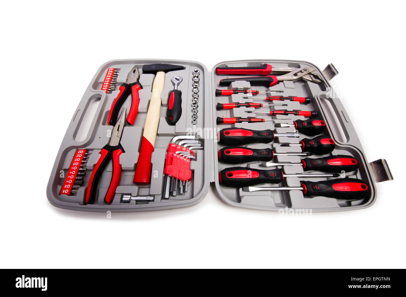 Toolkit isolated on the white background Stock Photo - Alamy