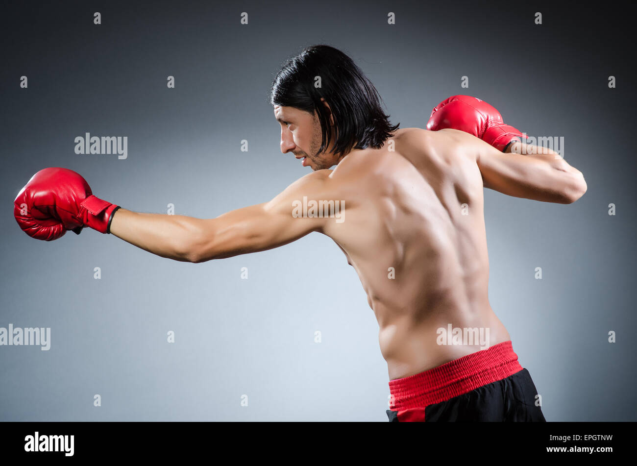 Martial arts fighter at the training Stock Photo - Alamy