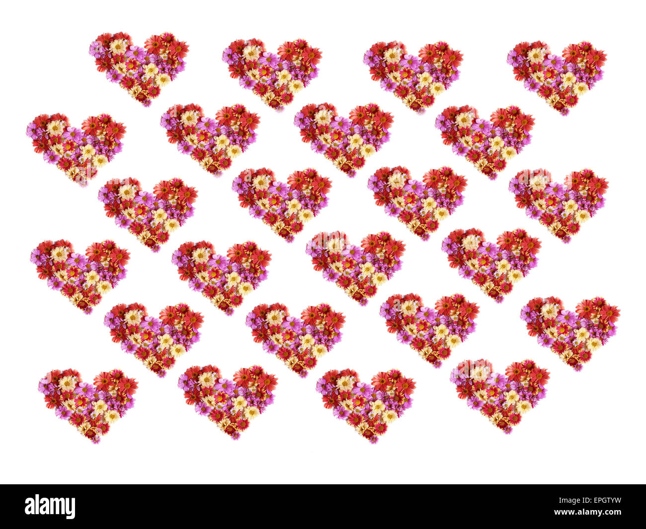 Heart shaped rose petals Cut Out Stock Images & Pictures - Alamy