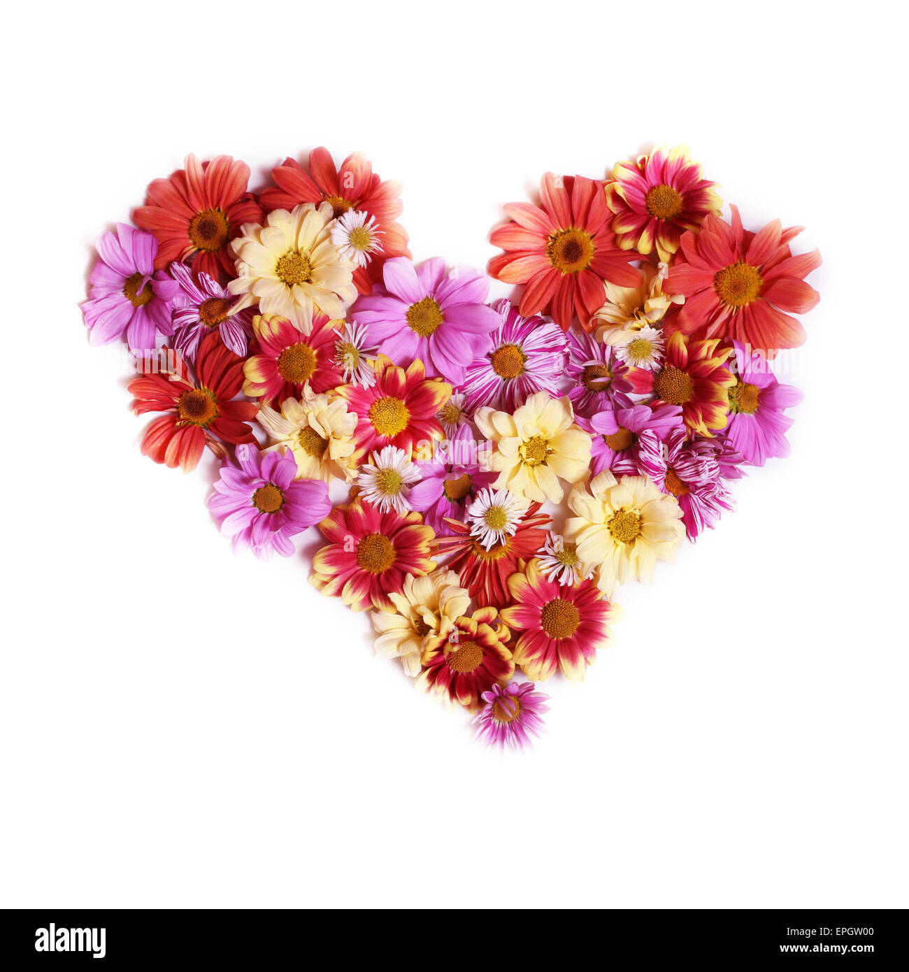 Heart from flowers Stock Photo - Alamy