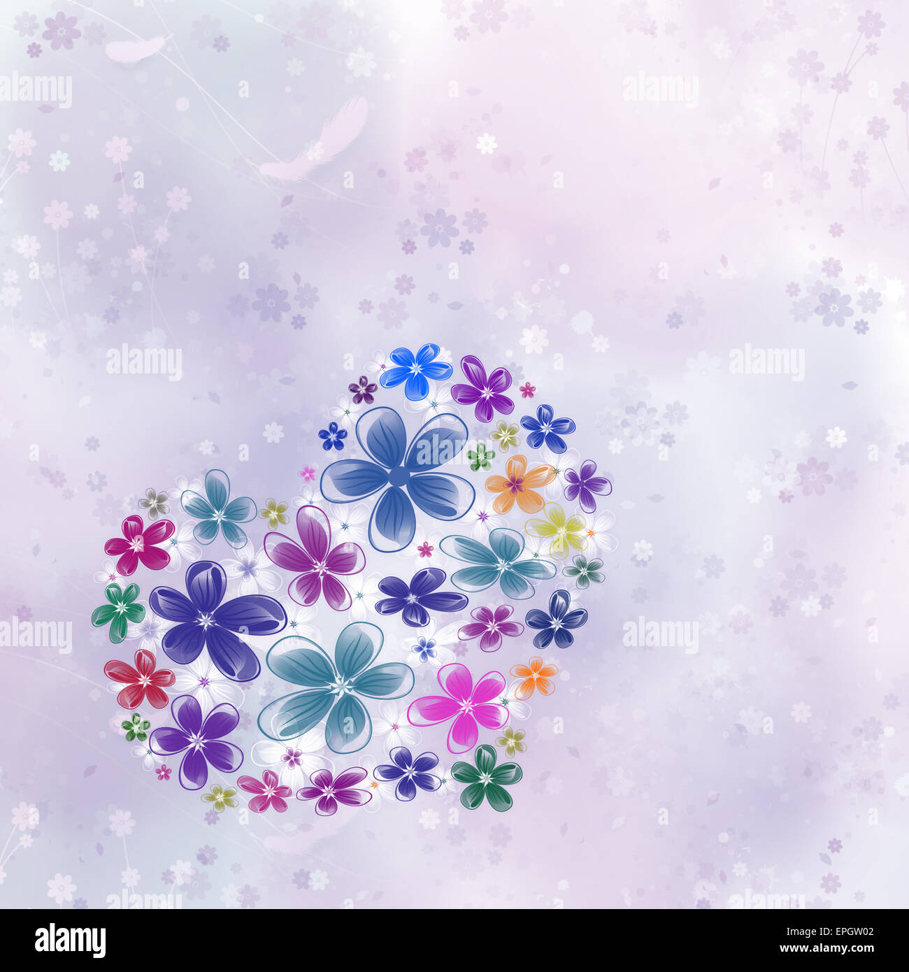 Heart from flowers Stock Photo - Alamy