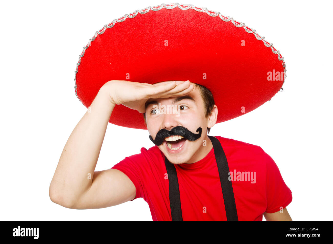 Funny mexican isolated on the white Stock Photo - Alamy