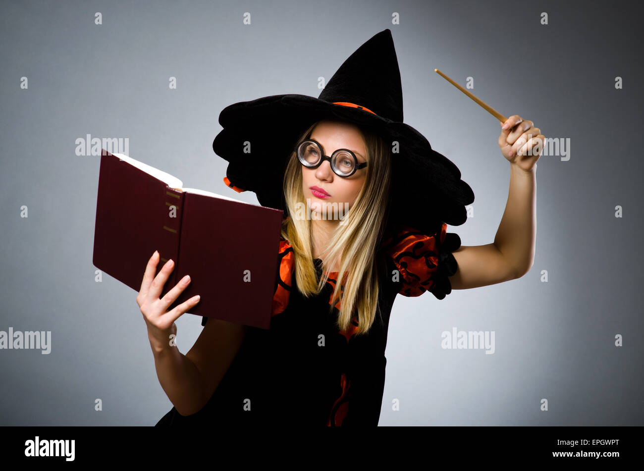 Witch doing her dirty tricks Stock Photo - Alamy