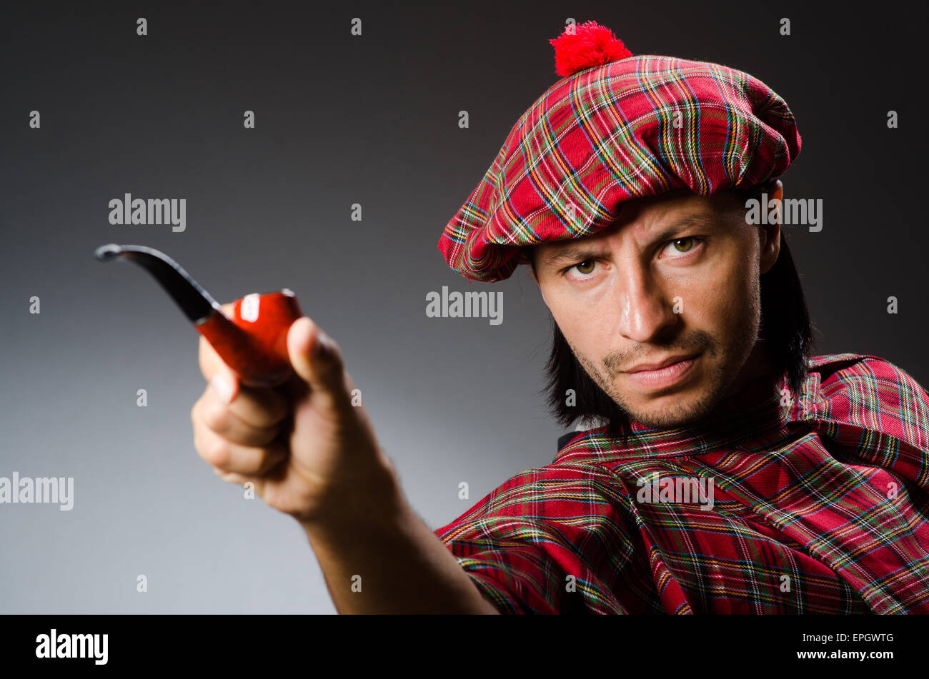 Funny scotsman smoking pipe hi-res stock photography and images - Alamy