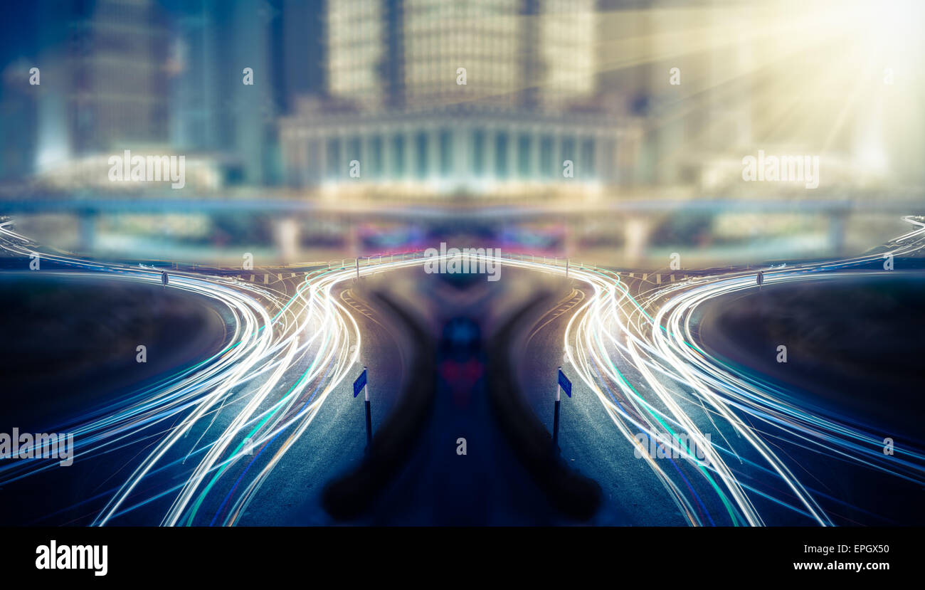 View traffic light trails hi-res stock photography and images - Alamy