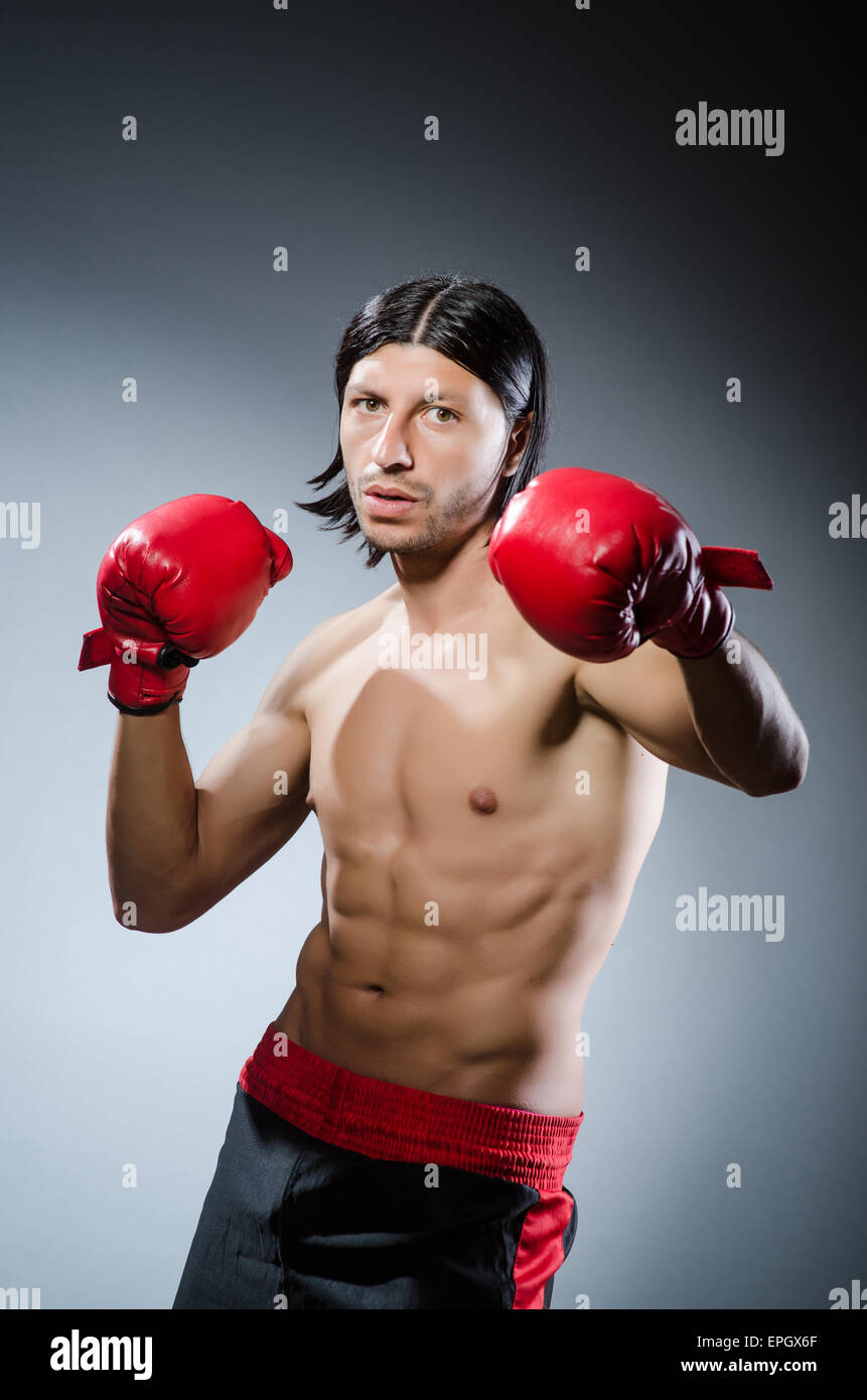 Martial arts fighter at the training Stock Photo - Alamy