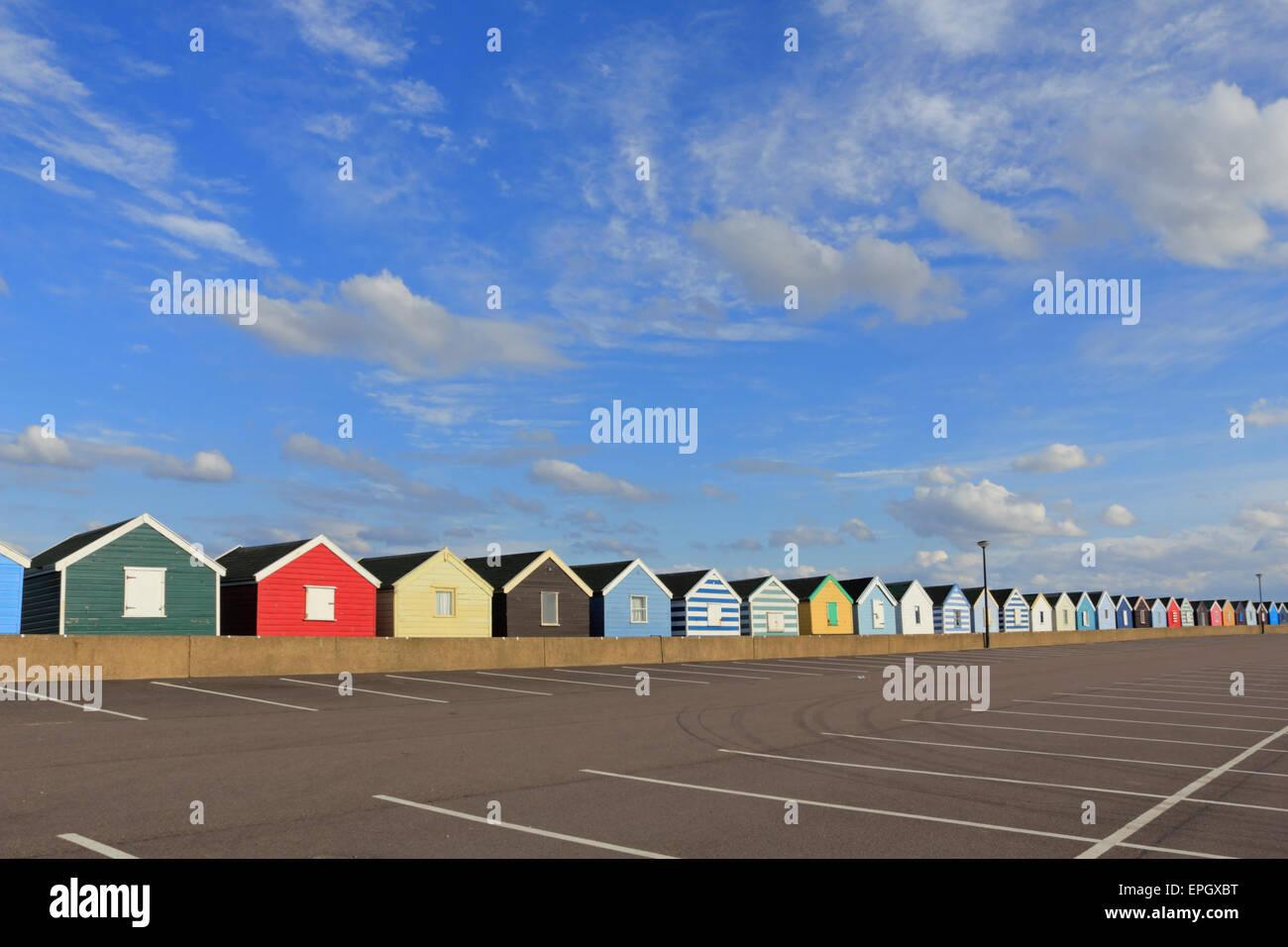 The colourful beach huts at Southwold, Suffolk, England, UK Stock Photo ...