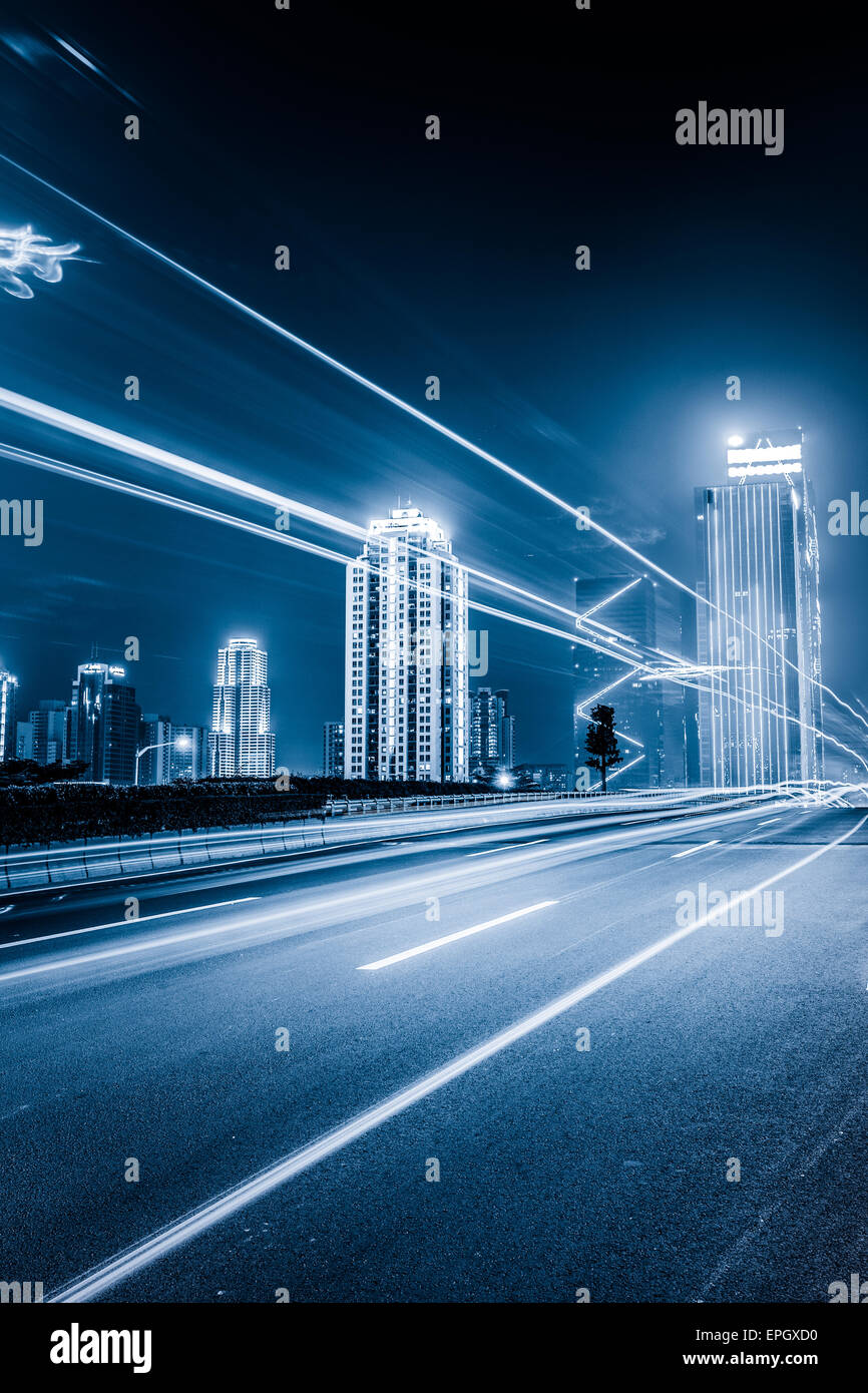 Speed blue light trails hi-res stock photography and images - Alamy