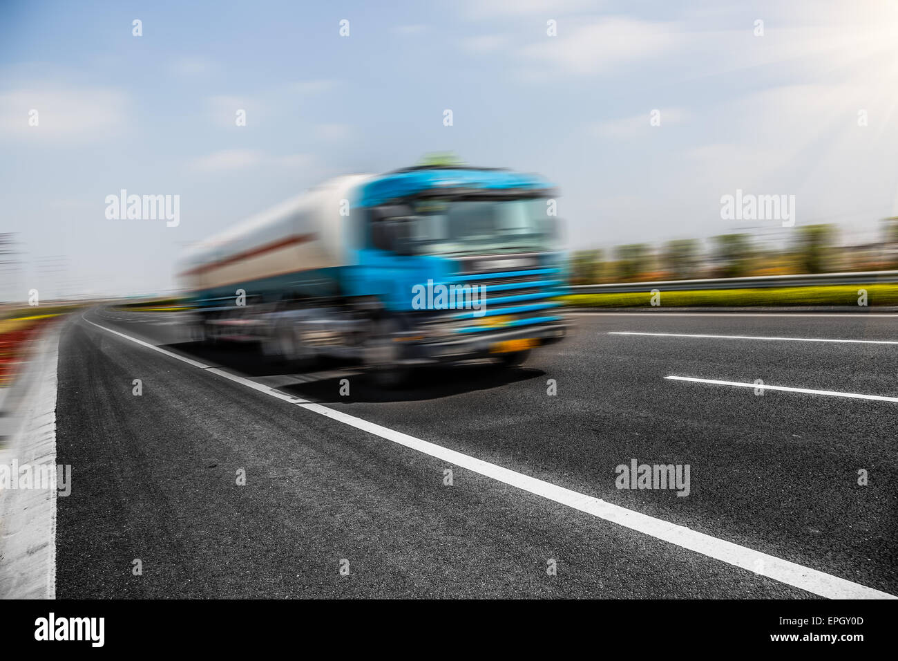 truck at highway Stock Photo - Alamy