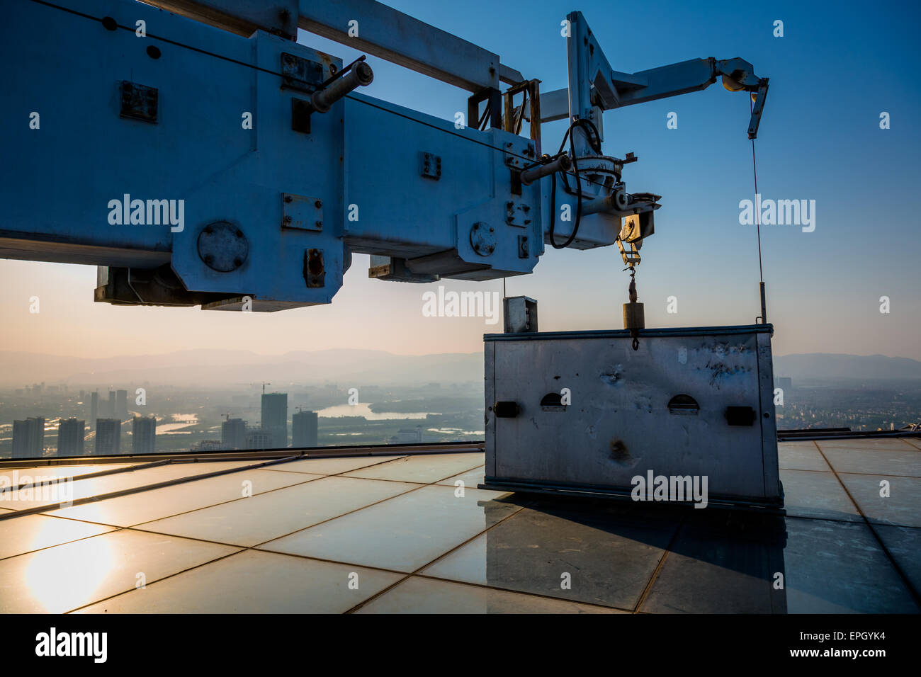 Crane lift top view modern hi-res stock photography and images - Alamy