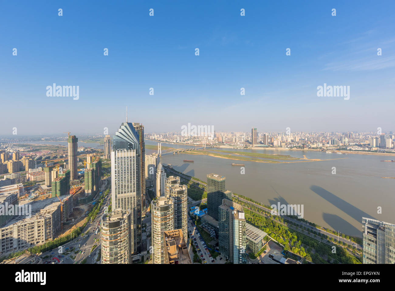 Aerial view city Stock Photo - Alamy