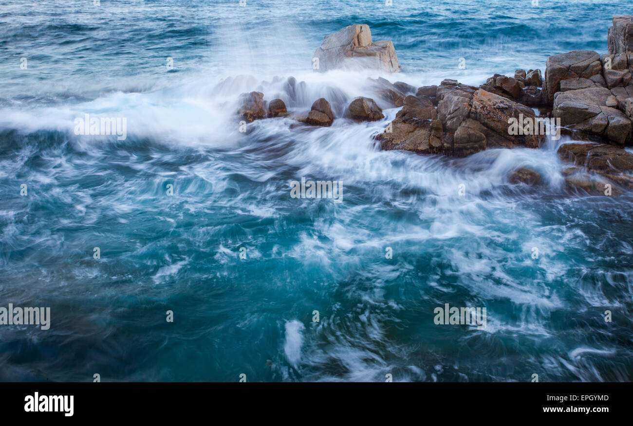 waves of the sea and coastal rocks, surf Stock Photo - Alamy