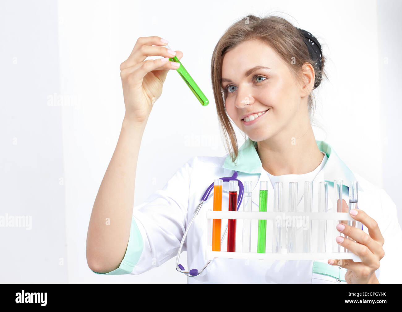 doctor with test-tube Stock Photo - Alamy